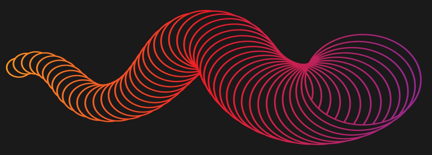 Spiral curved lines create a weave Royalty Free Vector Image