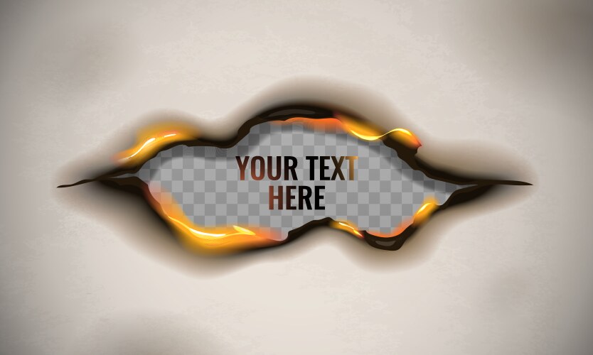 Burnt paper sides set Royalty Free Vector Image