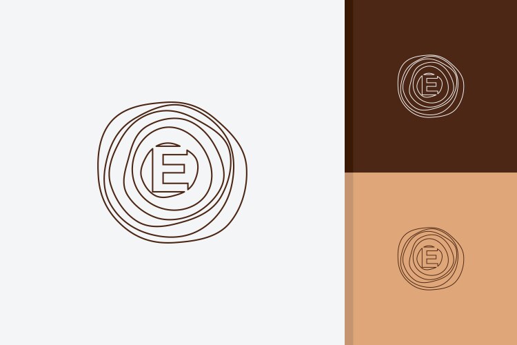Circle With An E Inside Logo Shape E Logo Vector Images