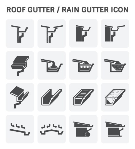 Chute gutter icon simple style Royalty Free Vector Image