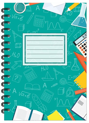 School blue notebook striped Royalty Free Vector Image