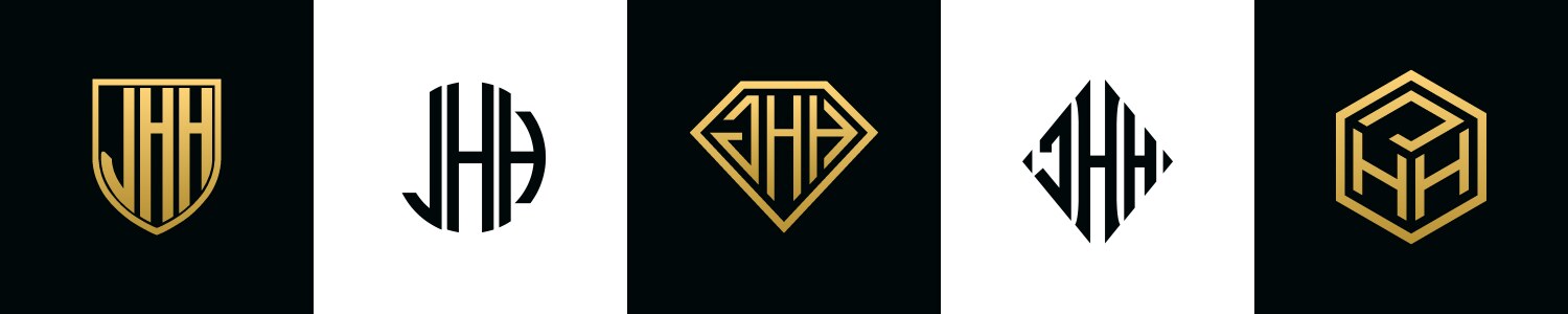 Initial letters cnp logo designs bundle Royalty Free Vector