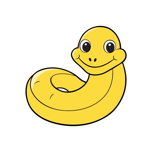 Banana ball python runs icon Royalty Free Vector Image