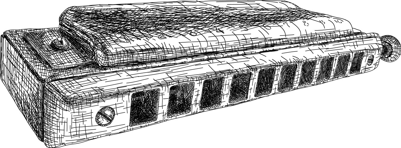 Harmonica Royalty Free Vector Image - VectorStock