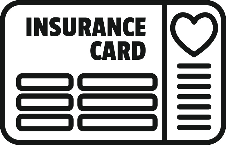 Insurance card representing health coverage Vector Image