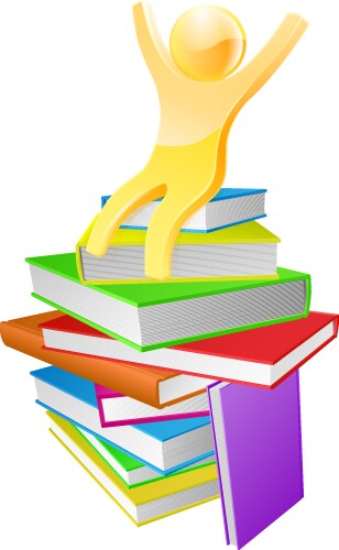 Kids reading books Royalty Free Vector Image - VectorStock