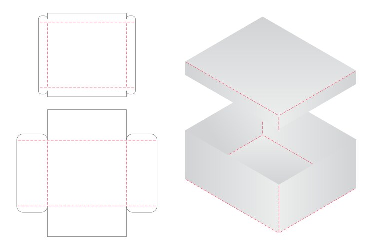 Box Template Die Cut Vector Images (over 6,500)