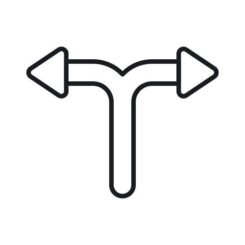 Two way arrow design isolated on white background Vector Image