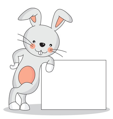 Easter Bunny Friends - Cute Cartoon – Royalty-Free Vector | VectorStock