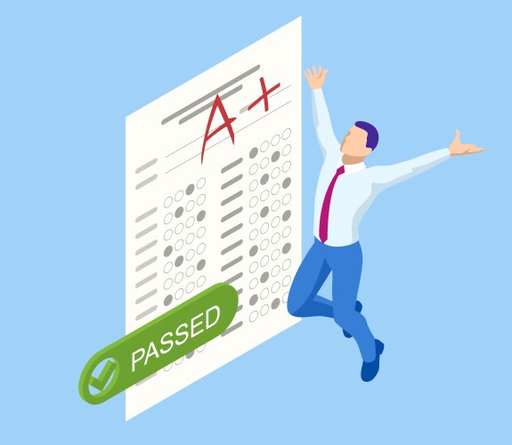 Grade a hand drawn good exam score Royalty Free Vector Image
