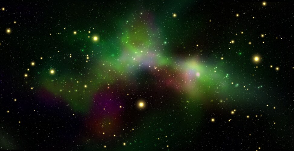 Space background with realistic nebula Royalty Free Vector