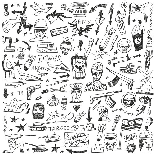 Politics - doodles set Royalty Free Vector Image