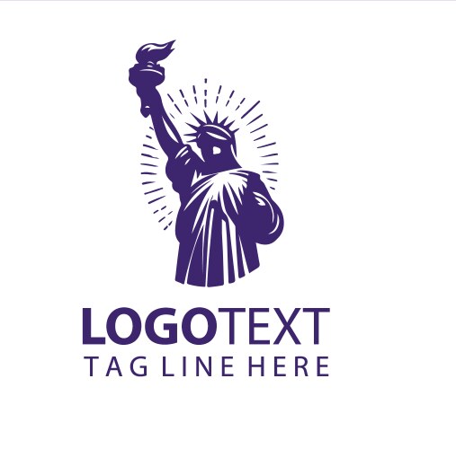 Statue of lebarty logo Royalty Free Vector Image