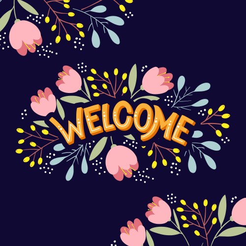 Welcome Flowers Vector Images (over 4,600)