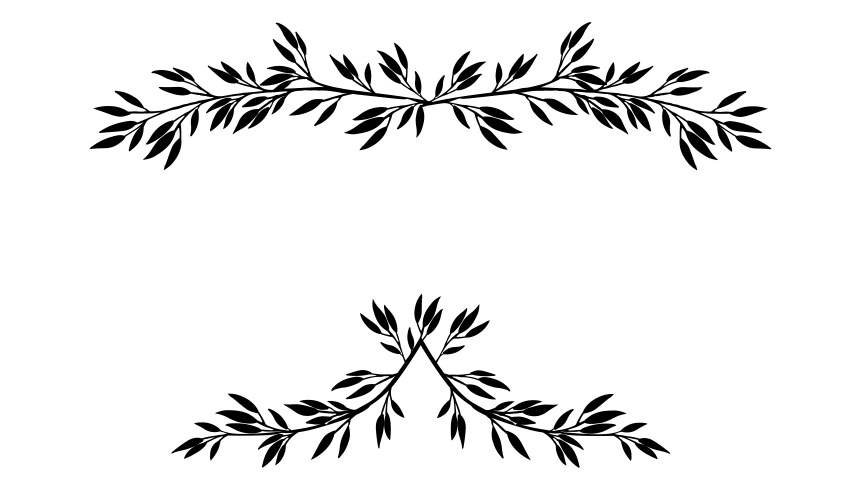 Black silhouette frame top and bottom hand drawn Vector Image