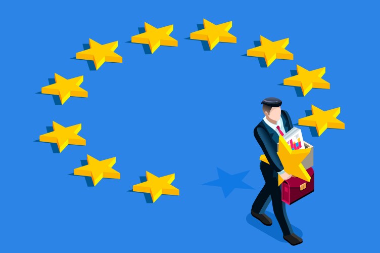 Eu flag star out Royalty Free Vector Image - VectorStock