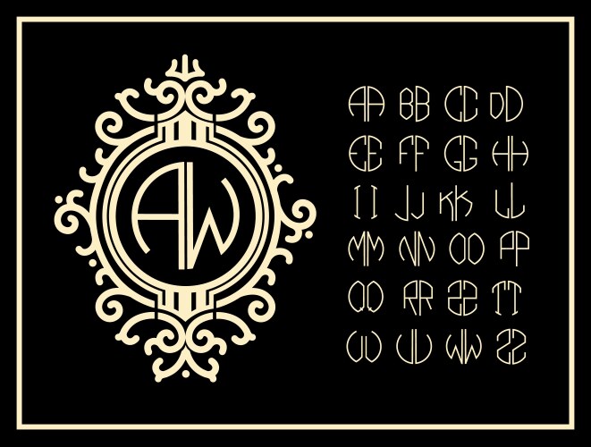 Capital letter p for monograms emblems and logos Vector Image