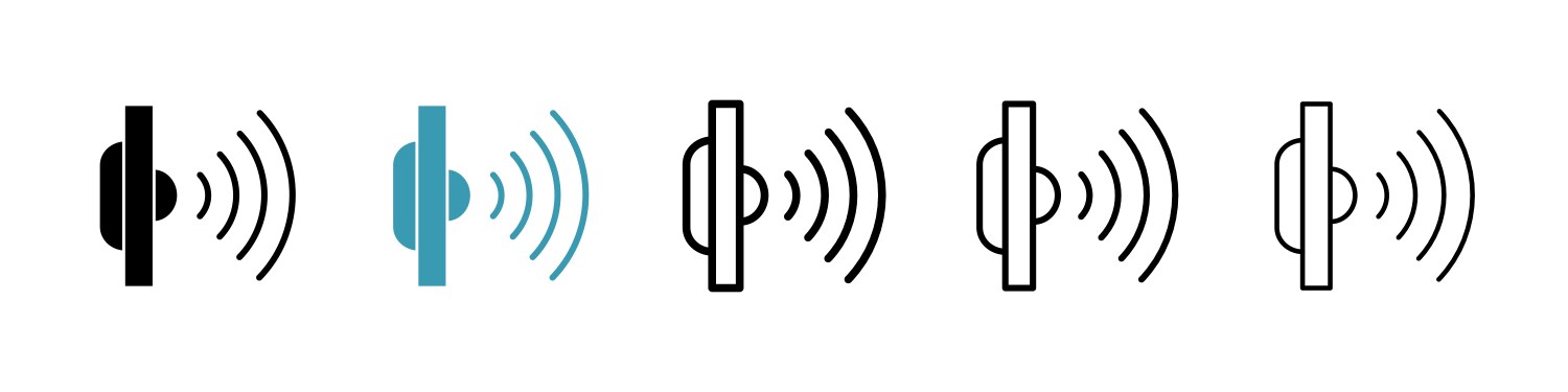 Infrared icon set on white background Royalty Free Vector