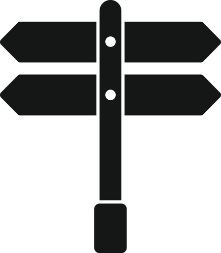 Two way direction signpost pointing in opposite Vector Image