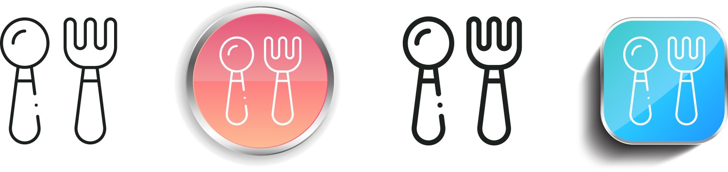 Eskimo icon thin linear regular and button style Vector Image