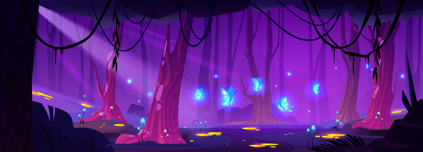 Cartoon Landscape Jungle Night Vector Images (over 820)