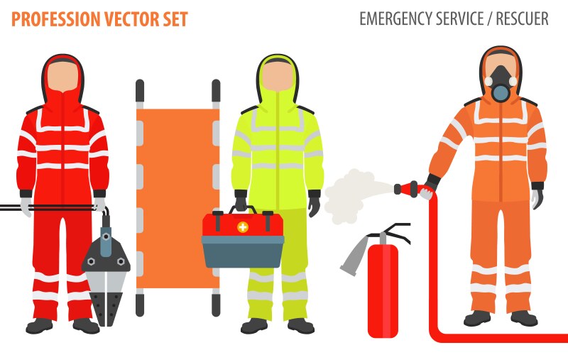 Profession and occupation set delivery officer Vector Image