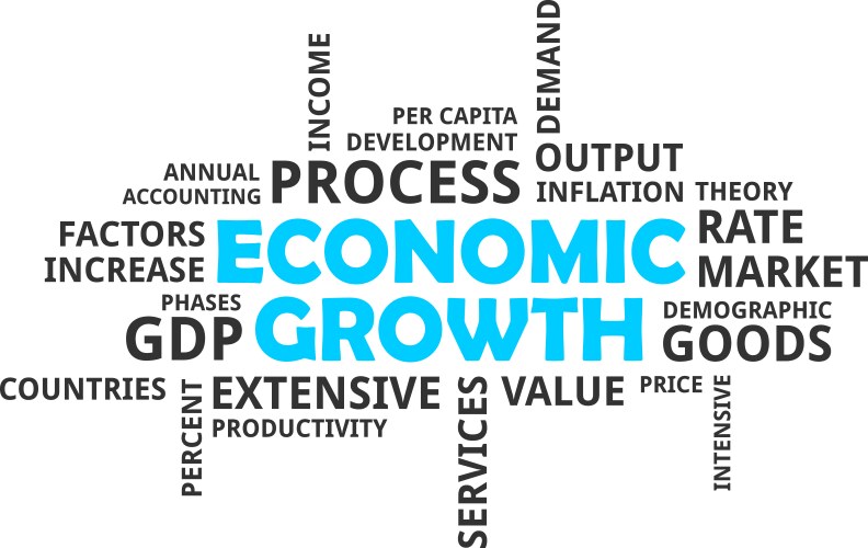 Macroeconomics flat text Royalty Free Vector Image