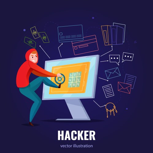 Hacker code realistic composition Royalty Free Vector Image