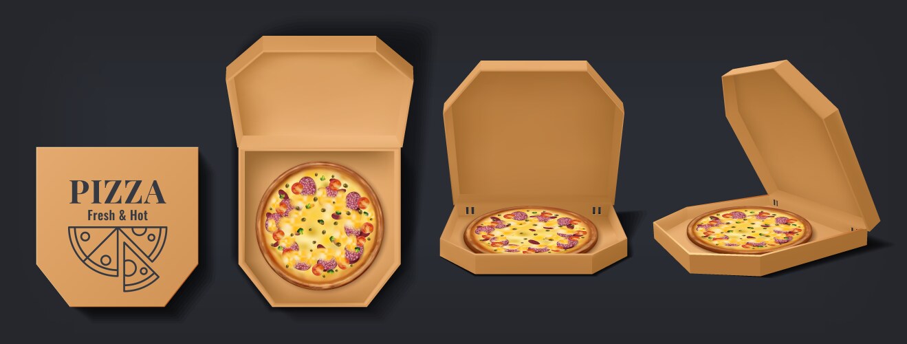 Pizza Box Template Vector Images (over 2,100)
