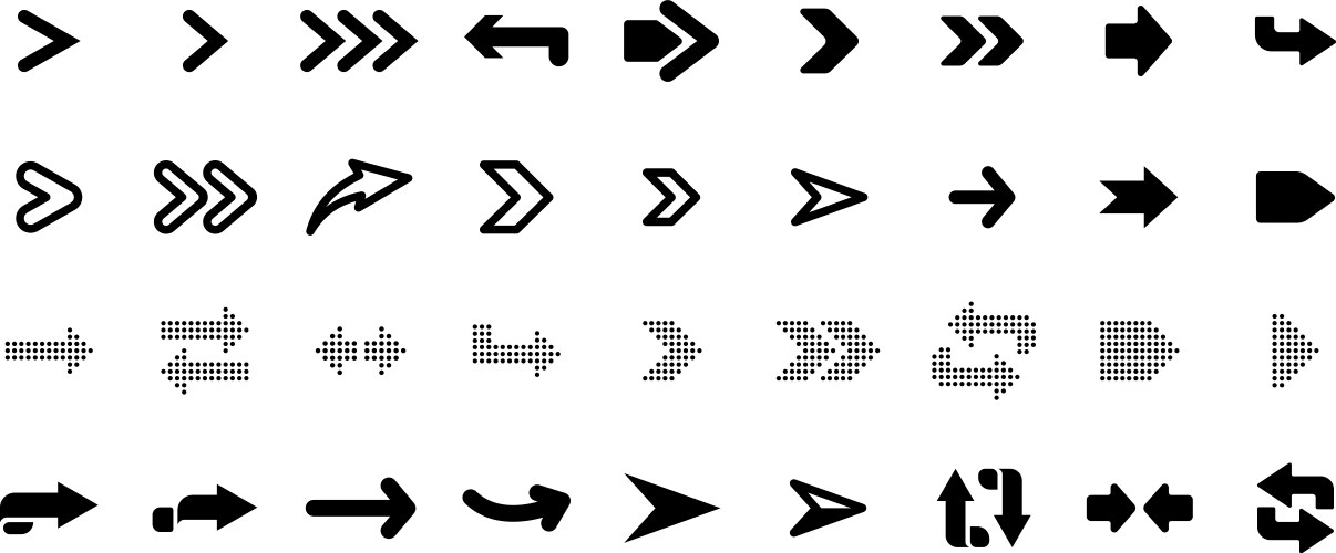 Set of hand drawn arrows Royalty Free Vector Image