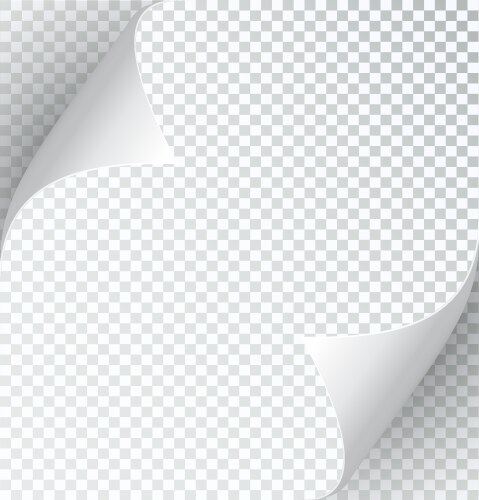 Curly page corner realistic curled Royalty Free Vector Image