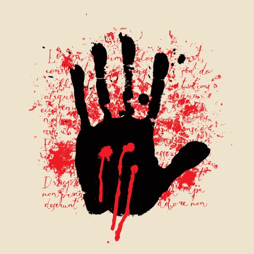 Handprint Murder Print Vector Images (89)