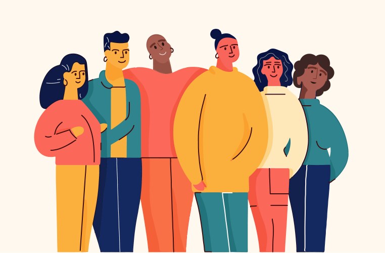 Group of people social issue abstract Royalty Free Vector