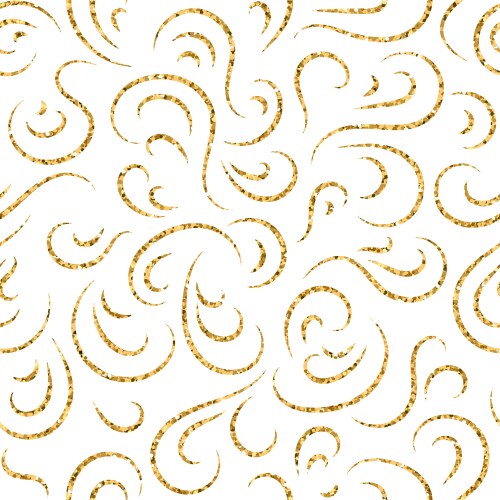 Gold concentric circle seamless pattern 2 white Vector Image