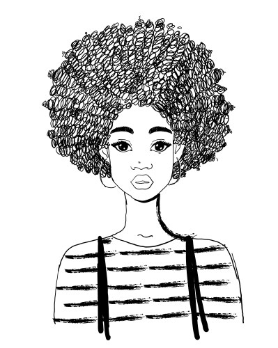 Afro Line Drawing Vector Images (over 1,400)