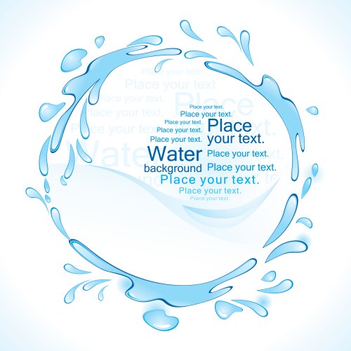 Fresh water splash on isolated background Vector Image