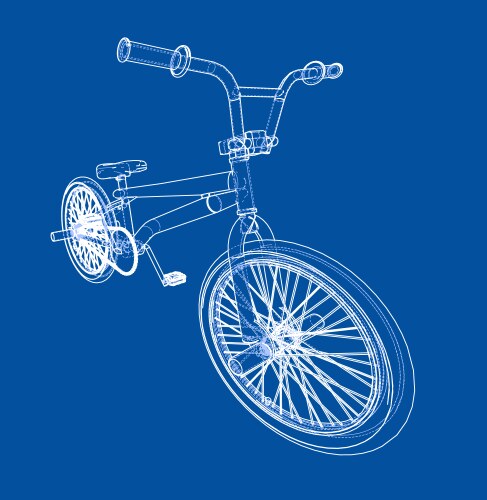 Bmx bicycle blueprints Royalty Free Vector Image