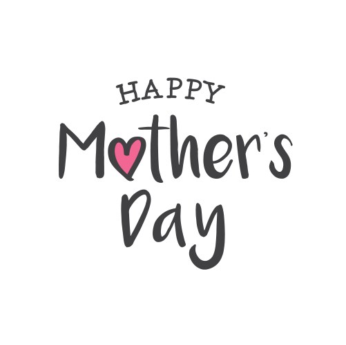 Mothers day cursive card Royalty Free Vector Image