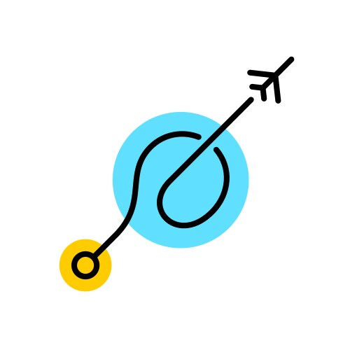 Arrivals and departure plane icons Royalty Free Vector Image
