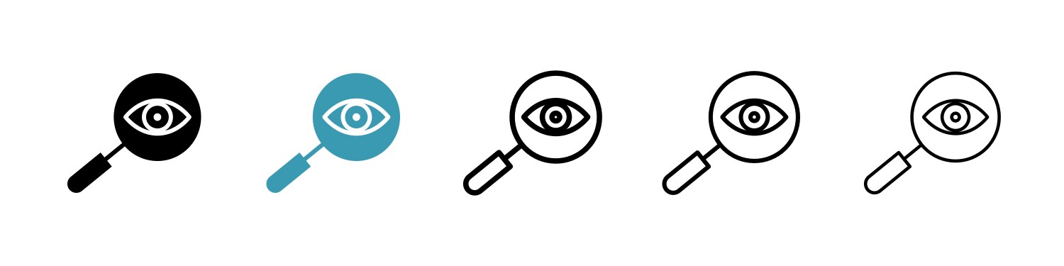 Investigation icon set on white background Vector Image