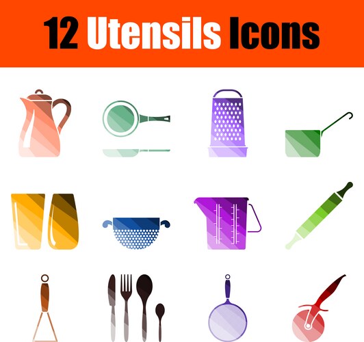 Utensils icon set Royalty Free Vector Image - VectorStock