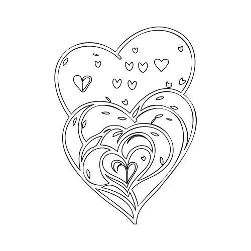 Love valentine outline sketch Royalty Free Vector Image