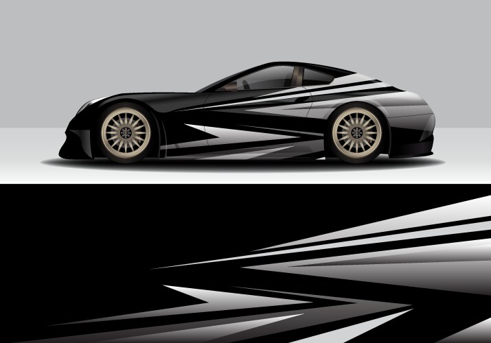 Modern sporty abstract car wrap auto sticker Vector Image