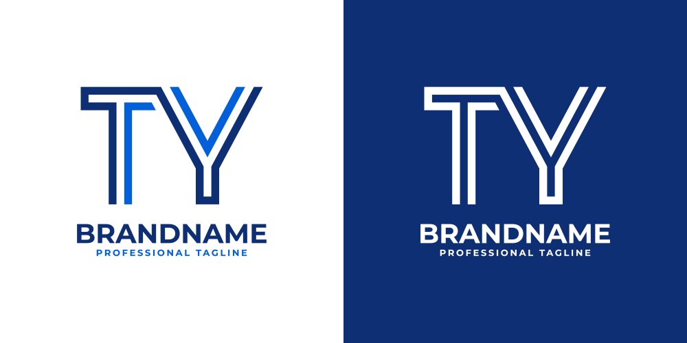 Letters tt line monogram logo suitable Royalty Free Vector