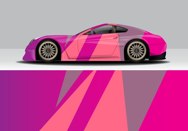 Modern sporty abstract car wrap auto sticker Vector Image
