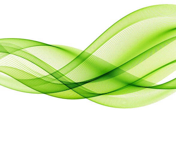 Bright green waves abstract background Royalty Free Vector