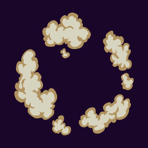 Explosion animation cartoon burst effect Vector Image