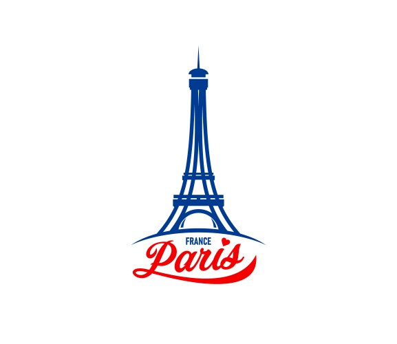 Paris symbol - eiffel tower Royalty Free Vector Image