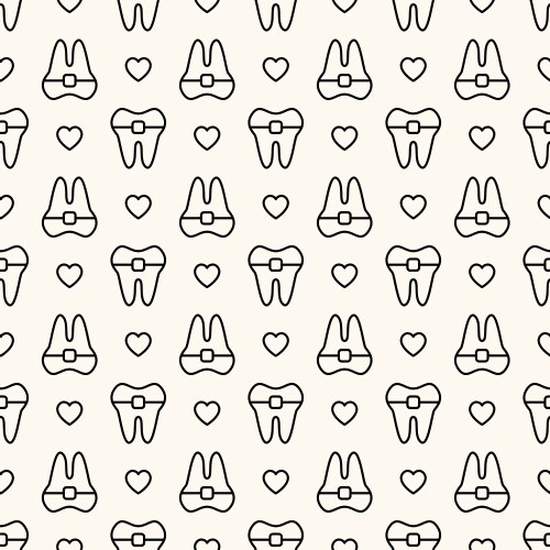 Dental Teeth Pattern Royalty Free Vector Image