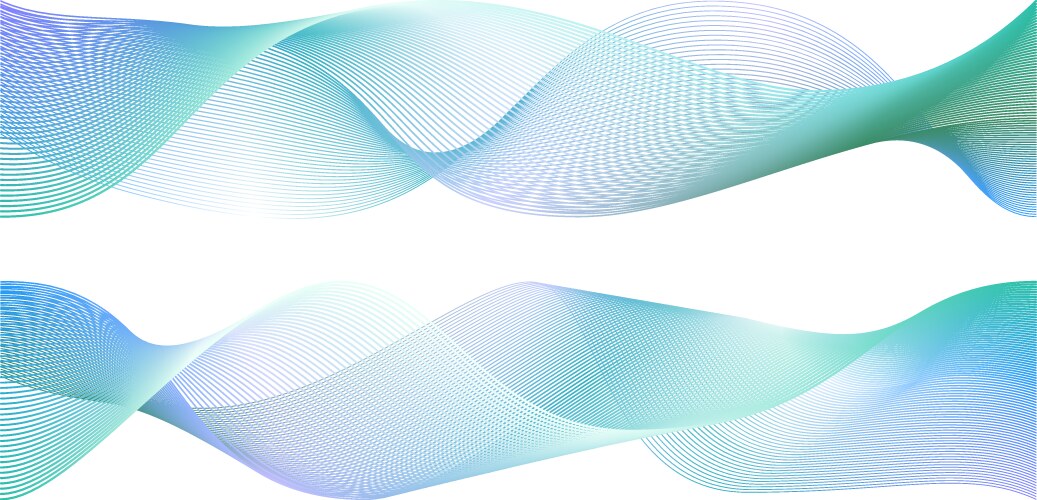 Abstract sine line waves wind air flow pattern Vector Image